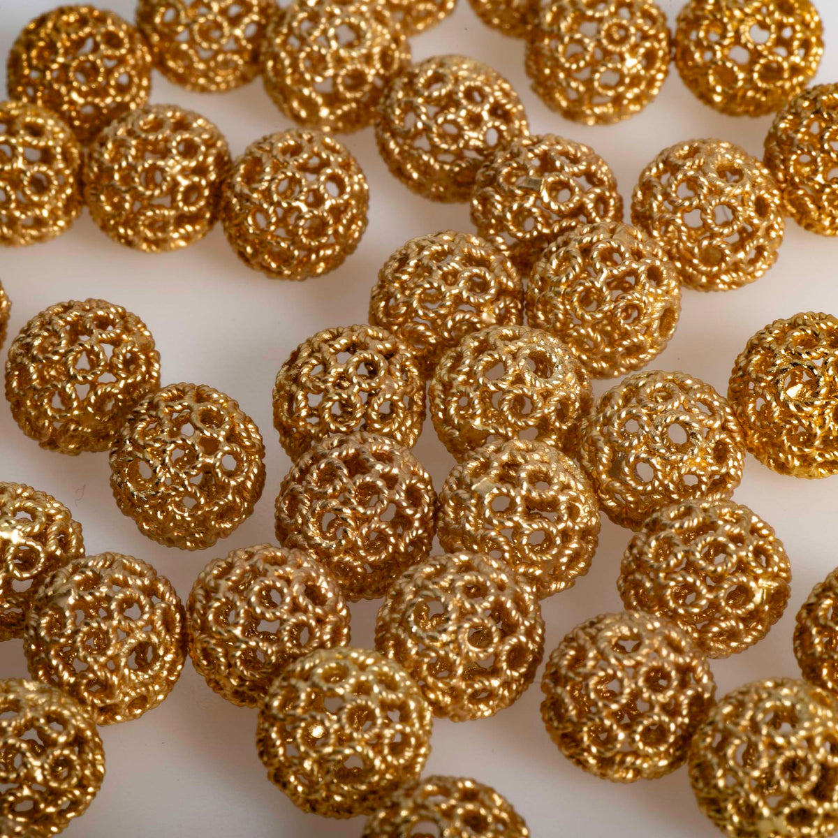 9mm Hollow Crater Sphere Bead - Unique Jewelry Accent