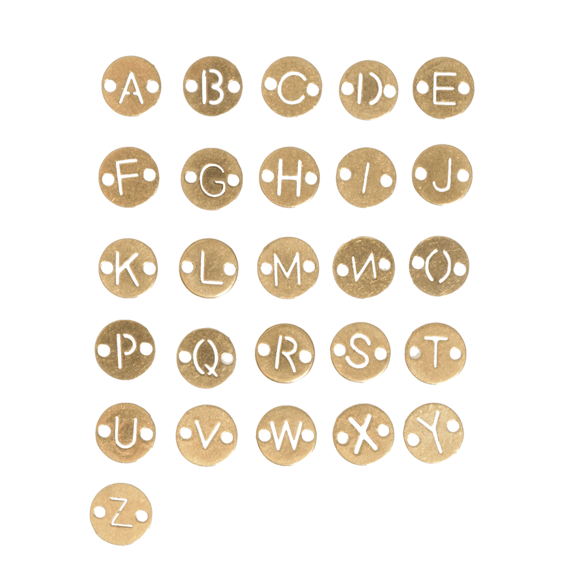 Alphabet Letter Charms - 6mm Round Connectors Kit 300pc