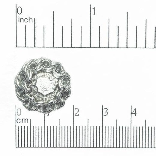 19.5mm Conch Flower Button - Pewter Jewelry Supply