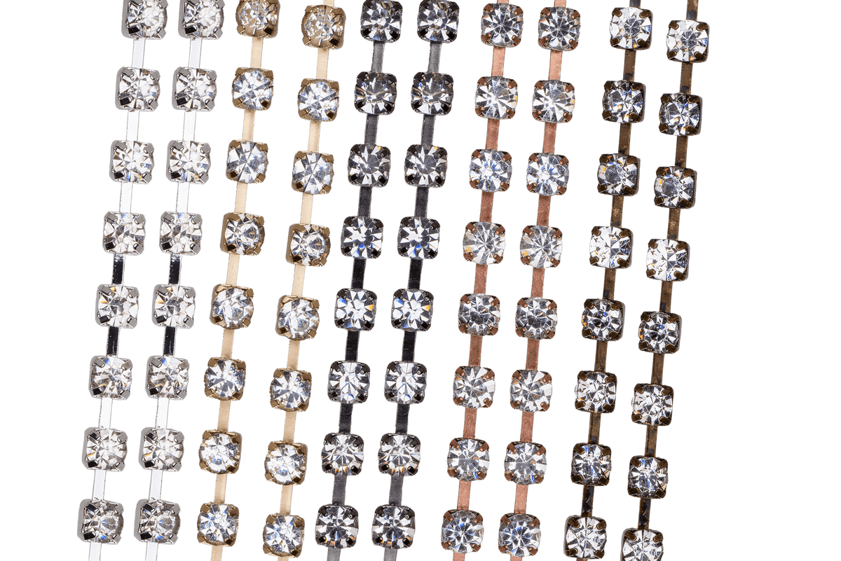 4mm Rhinestone Cup Chain | Brass | Continental Beads