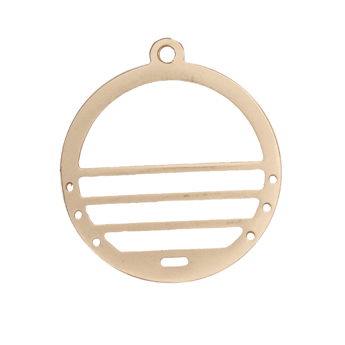 24.5mm Centerline Round Charm - Beadable with 11/0 Seed Beads - Zinc