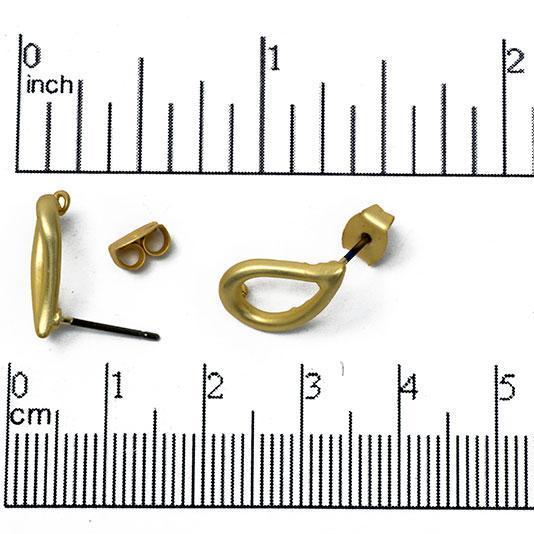 Teardrop Earring Posts w/ Loop | Nickel-Free | Continental
