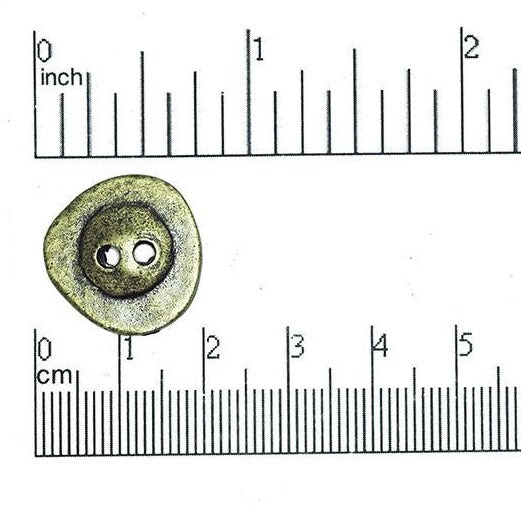 19mm Round Bump Button - Made of Pewter - Made in the USA - BTN18